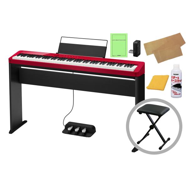 PX-S1100と専用スタンド「CS-68P」と3本ペダル「SP-34」、ピアノ椅子のセット！ピアノお手入れセットプレゼント！【セット内容】●CASIO / PX-S1100RD●CASIO / CS-68PBK●CASIO / SP-34...