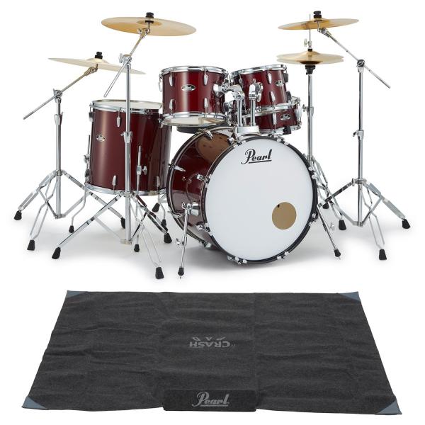 【セット内容】1.Pearl RS525SCWN/C-2CSN ROADSHOW（ドラムセット・スタンダードサイズ）2.Pearl PPB-KCP5（ドラムマット：163cm x 137cm）以上2点のまとめ売りです。【ドラムセットの構成】...