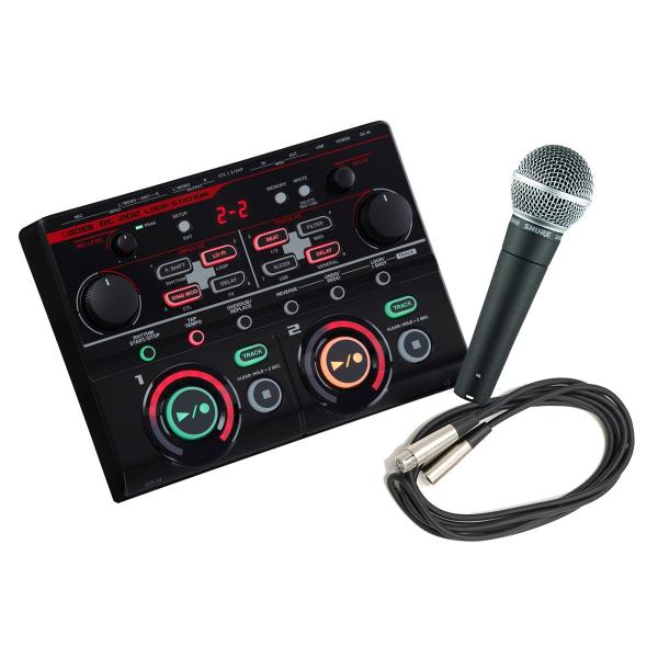 【セット内容】■BOSS ボス / RC-202 Loop Station■Shure / SM58-LCE ダイナミックマイクロフォン■Bias / MDIN-3M BLK マイクロフォンケーブルRC-202 は、クラブ/エレクトロニカ系...