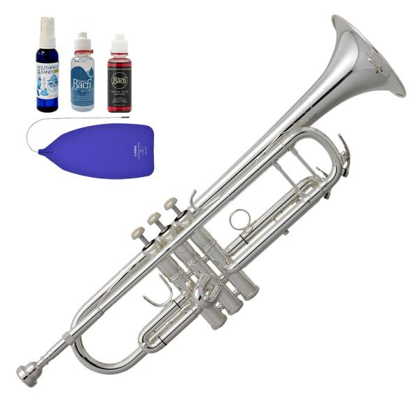 ■お買い得な消耗品4点セット・YAMAHA クリーニングスワブ・BACH チューニングスライドグリス・BACH バルブオイル・VIVACE マウスピースクリーナー・標準付属品：TR400オリジナルセミハードケース、マウスピース(Bach/7...