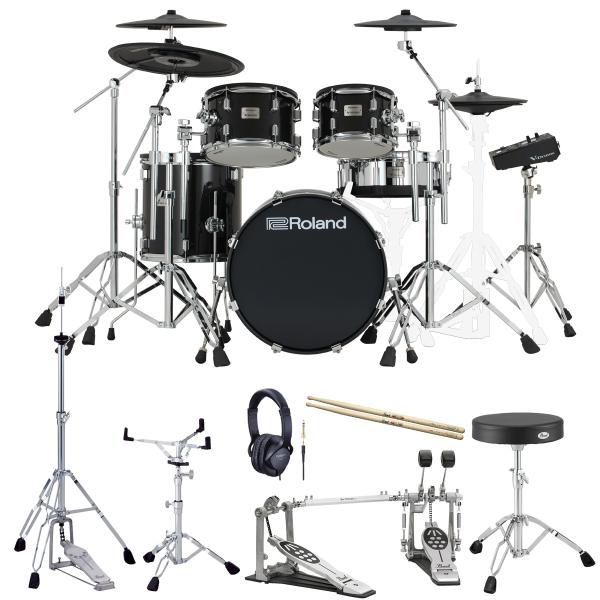 PEARLツインペダルで演奏するVAD516スターターセット■商品内容1. Roland VAD516（音源モジュールとパッドセット）2. Roland KD-20-MS（キックパッド）3. Roland DTS321（スタンドセット）4....
