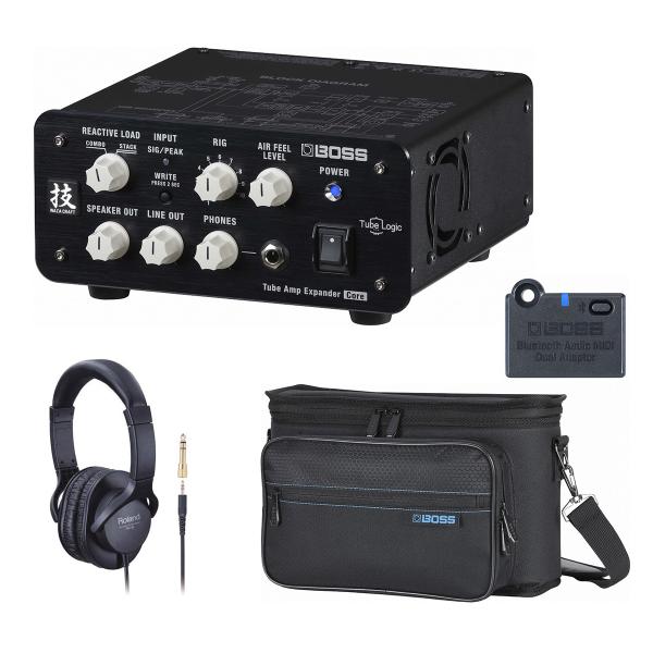 本商品は、BOSSのロード・ボックス「WAZA Tube Amp Expander Core」に、持ち運びに便利なキャリングケースとBluetoothアダプターをセットにした特別パッケージです。キャリングケースは耐久性に優れた外装と柔らかな...