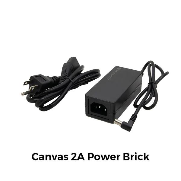 CANVAS POWERに付属する電源アダプター（電源ケーブル付）。CANVAS POWER 5、8、HPに付属している48ワット、2Aの「Canvas 2A Power Brick」。■画像はサンプル画像となります。お届けします個体の画像...