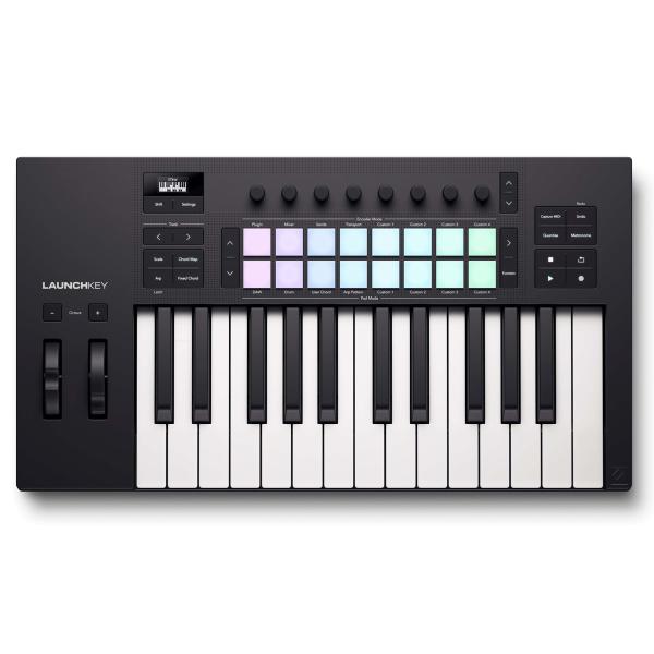 DTM を超簡単に楽しむ、最強MIDIキーボードLaunchkey は、音楽制作を加速させるさまざまな機能を内蔵したクリエイティブなMIDIキーボードです。高品質な鍵盤や16 個のポリアフタータッチ対応パッド、DAW との密接な連携を実現す...