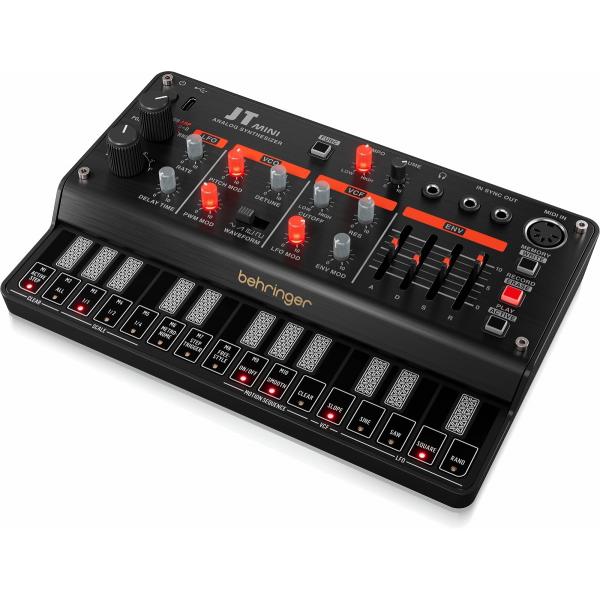 3VCO、マルチモードVCF、アルペジエーター、16ステップモーションシーケンサーを搭載したアナログポリフォニックシンセサイザーJT MINIは1980年代のクラシックシンセサイザーのサウンドにインスパイアされたコンパクトサイズのアナログポ...