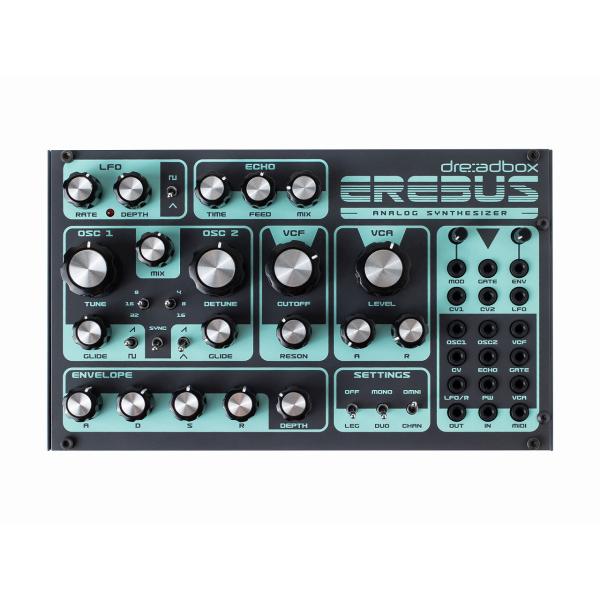 Analog Paraphonic Synthesizer製品概要Erebus Reissue（エレバス・リイシュー）は、クラシックなアナログ・シンセシスとローファイなエコーで幻想的なサウンドを作り出す、セミモジュラー・アナログ・パラフォニ...