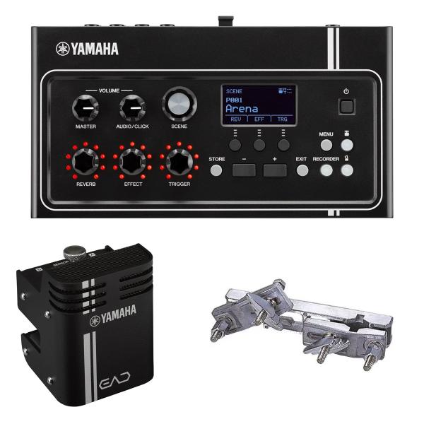 EAD10のセッティングに使うアタッチメントCSAT924Aをセットしました。CSAT924Aがあれば、EAD10を付属のモジュールホルダーを使ってお手持ちのハイハットスタンドに取り付けられます。EAD10はメインユニット(音源部)と、マイ...