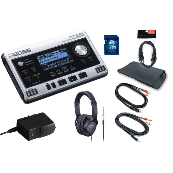 純正電源アダプター やケーブル、8GB SDカード等、多数のアクセサリーがセットでお買い得！更に、小物入れ等に便利な当店オリジナル・スリーブ・バッグ プレゼント！セット内容●MICRO BR BR-80●PSA-100S2●ステレオミニ -...