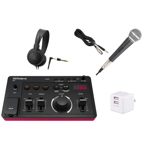 ヘッドホンとマイク(5ｍマイクケーブル付き)、USB電源アダプターがセットでお買い得！強力なボイス・トランスフォーマー、高品質なエフェクト、Looper で、ボーカルの可能性が格段に広がります。E-4 は、お手軽に声を操って音楽に変えてしま...