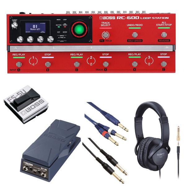 BOSS / RC-600 ルーパー [自由自在にサウンドメイクセット] FS-5U + EV-30■別売りのBOSS純正フットスイッチやエクスプレッション・ペダルをまとめて揃えることで、RC-600のポテンシャルを最大限に引き出し、自分だ...