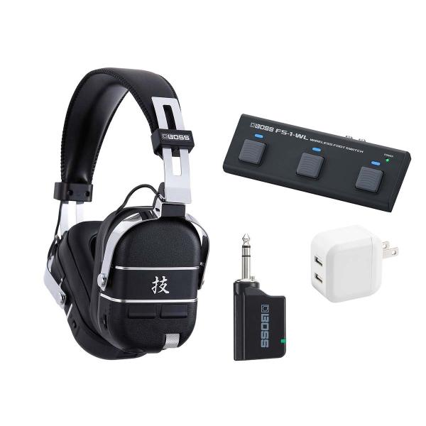 BOSS / 技 WAZA-AIR (USB Type-C仕様) [自由自在にサウンドメイクワイヤレスセット] FS-1-WL■別売りのBOSS純正フットスイッチを駆使して、内蔵エフェクト等をコントロール可能！2ポートAC充電器も付いてくる...