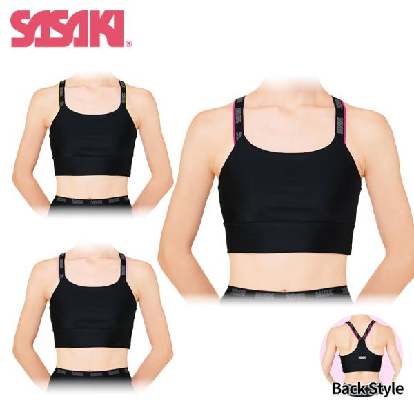 ■商品情報2026年3月発売予定アンダー部分は動きやすさを追求したダブルレイヤー仕様。SASAKIオリジナルゴム×カラー生地でストラップにアクセントをプラスしました。他トップスとの重ね着にもおすすめのアイテム♪※カップポケット付き・画面上の...