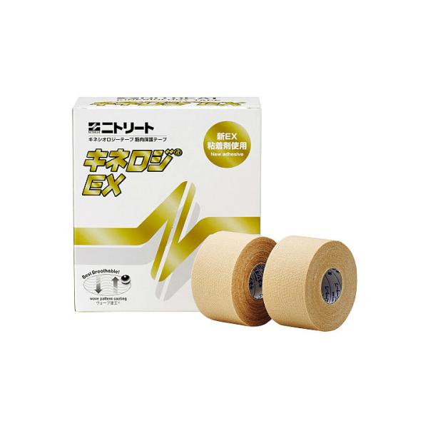 商品詳細●長く密着、楽にはがせる、進化したキネシオロジーテープ。[商品詳細]・品名：キネロジEX・品番：NKEX-37・サイズ：37．5mm×5m?特徴：新EXゲル粘着剤、通気性、撥水加工? 入り数：8巻動きに追随する独自の粘着剤を使用して...