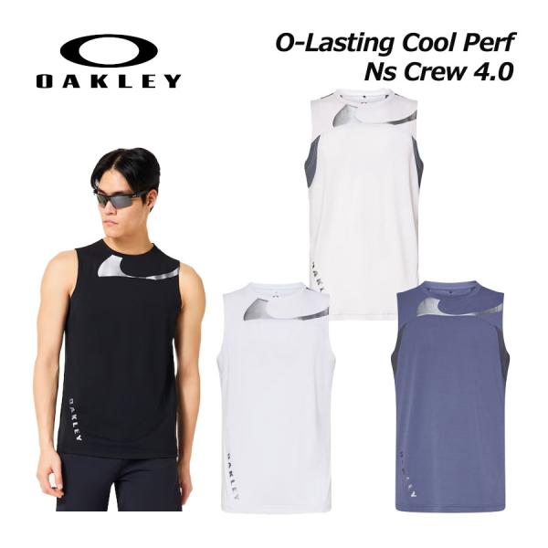 【2026 春夏】オークリー【OAKLEY】メンズ O-Lasting Cool Perf Ns Crew 4.0 FOA409013 (男性用/ノースリーブ/タンクトップ/Tシャツトレーニングウェア/スポーツウェア/吸汗速乾/UVカット/...