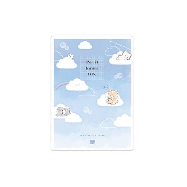 カミ209169　【オリジナル】抗菌下じき 空【プチクマライフ】【クマ】【熊】【動物】【アニマル】【下敷き】【下じき】【したじき】【抗菌】【文房具】【学校】【勉強】【雑貨】【グッズ】【かわいい】【オリジナル】抗菌下じき 空【プチクマライフ】...