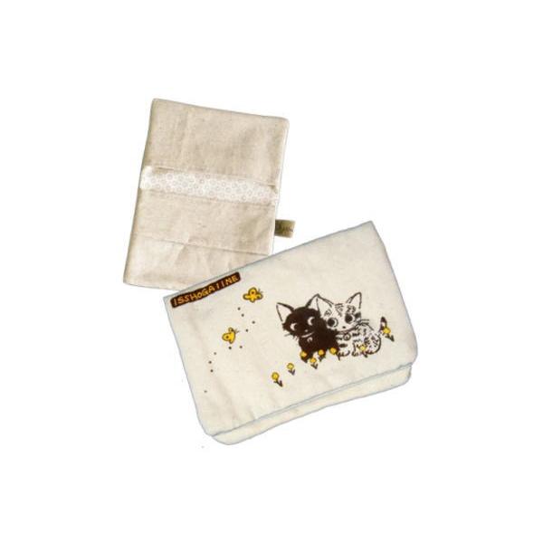 ナイ 015463　【送料無料】【オリジナル】ティッシュケース【なかよし】【いっしょがいいね】【猫】【ネコ】【ねこ】【動物】【アニマル】【ケース】【ポーチ】【小物入れ】【メイク】【化粧】【コスメ】【収納】【雑貨】【グッズ】【かわいい】【送料...