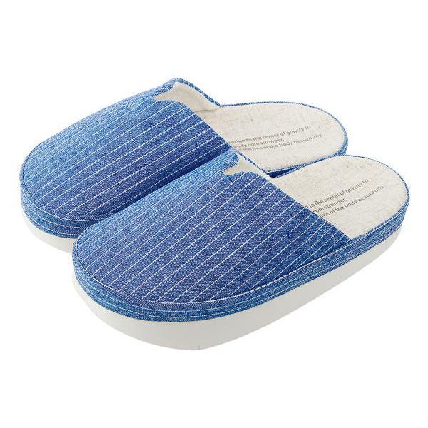 リブ92201-62  【送料無料】【エクササイズスリッパ】【オリジナル】エクササイズスリッパ【ストライプ】【ブルー】【エクサ】【EXA】【スリッパ】【エクササイズ】【ダイエット】【雑貨】【グッズ】【かわいい】【送料無料】【エクササイズスリ...