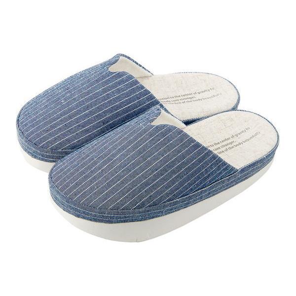 リブ92201-63  【送料無料】【エクササイズスリッパ】【オリジナル】エクササイズスリッパ【ストライプ】【ネイビー】【エクサ】【EXA】【スリッパ】【エクササイズ】【ダイエット】【雑貨】【グッズ】【かわいい】【送料無料】【エクササイズス...