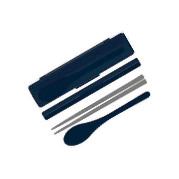 スケ635687  【オリジナル】抗菌音の鳴らないコンビセット【ミッドナイトブルー】【青】【ネイチャーカラー】【箸】【スプーン】【箸入れ】【箸ケース】【コンビ】【遠足】【アウトドア】【雑貨】【グッズ】【かわいい】【オリジナル】抗菌音の鳴らな...