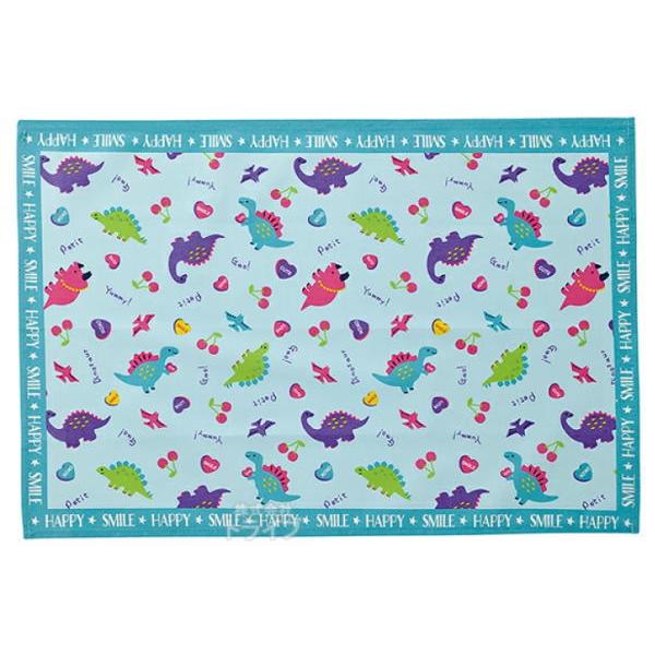 スケ540554　【オリジナル】大判ランチョンマット【HAPPY AND SMILE】【恐竜】【ダイナソー】【サウルス】【ランチクロス】【遠足】【アウトドア】【敷物】【ランチョンマット】【雑貨】【グッズ】【かわいい】【オリジナル】大判ランチ...