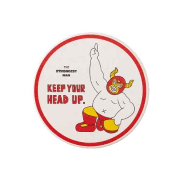 サンSAN3610-3　【送料無料】【オリジナル】吸水コースター【KEEP YOUR HEAD UP】【マスクマン】【THE STRONGEST MAN】【コースター】【コップ置き】【キッチン】【食事】【雑貨】【グッズ】【かわいい】【送料無...