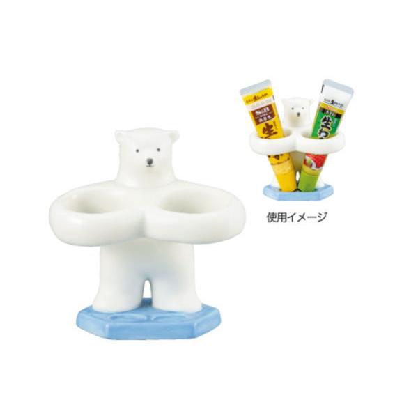 サンSAN3885　【送料無料】【オリジナル】調味料スタンド【シロクマ】【動物】【アニマル】【調味料入れ】【ケース】【整理】【収納】【キッチン】【雑貨】【グッズ】【かわいい】【TE】【送料無料】【オリジナル】調味料スタンド【シロクマ】【動物...