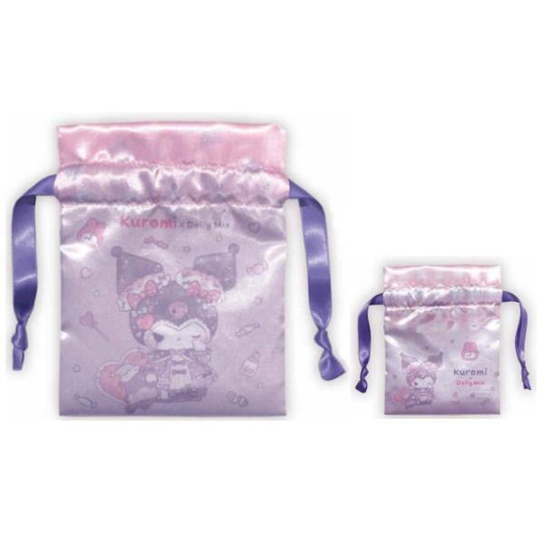 ケイSDM-MK-KU　【送料無料】【サンリオキャラクターズ×DOLLY MIX】ミニ巾着【クロミ】【くろみ】【ポーチ】【ケース】【小物入れ】【きんちゃく】【袋】【収納】【雑貨】【グッズ】【かわいい】【送料無料】【サンリオキャラクターズ×D...