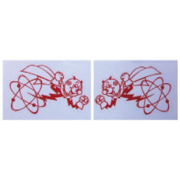 レオ ms043　【アメリカン雑貨】レーシングステッカー【REDDY KILOWATT】【レディキロワット】【car】【車】【アメリカ】【USA】【アメキャラ】【シール】【文房具】【雑貨】【グッズ】【アメリカン雑貨】レーシングステッカー【R...