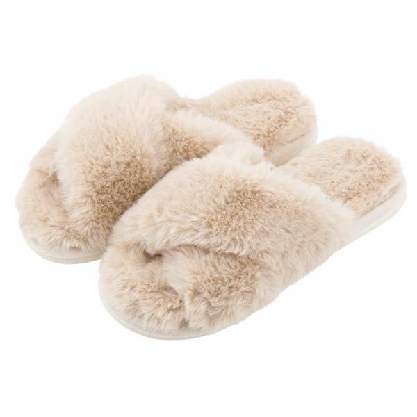 りぶ12206-13　【送料無料】【オリジナル】【ルル】【LULU】ファースリッパ【BEIGE】【ベージュ】【ファー】【スリッパ】【室内】【防寒】【冷え性】【ふわふわ】【雑貨】【グッズ】【かわいい】【送料無料】【オリジナル】【ルル】【LUL...