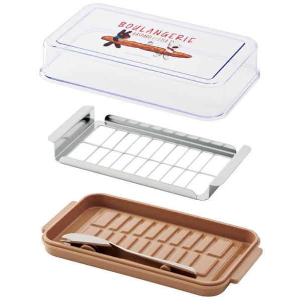 スケ594434 【日本製】【リサとガスパール】ステンレスカッター付きバターケースデラックス【バターナイフ付】【カッティング】【カットバター】【器具】【ケース】【食事】【料理】【調理】【キッチン】【雑貨】【グッズ】【かわいい】【日本製】【リ...