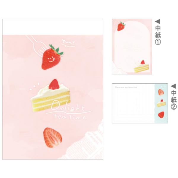 カミ218258　【日本製】【オリジナル】ミニメモ【DELIGHTTEATIME】【イチゴ】【メモ帳】【文房具】【学校】【勉強】【雑貨】【グッズ】【かわいい】【日本製】【オリジナル】ミニメモ【DELIGHT TEA TIME】【イチゴ】【メ...