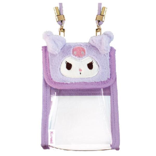 ティSR-5544192KU　【送料無料】【サンリオキャラクターズ】ぬいぐるみマルチポーチ【クロミ】【くろみ】【ポーチ】【ケース】【小物入れ】【ショルダー】【斜め掛け】【収納】【子供】【キッズ】【推し】【推し活】【推しアイテム】【雑貨】【グ...