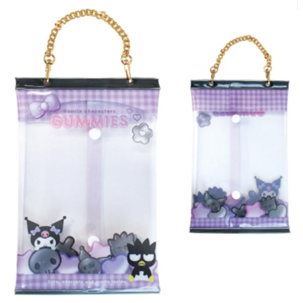 ティSR-5544269PB　【サンリオキャラクターズ】おでかけポーチ【パープルブラック】【紫】【黒】【クロミ】【バットばつ丸】【ポーチ】【ケース】【小物入れ】【収納】【子供】【キッズ】【推し】【推し活】【推しアイテム】【雑貨】【グッズ】【...