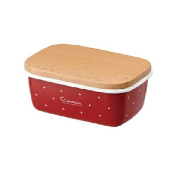 スケ569746  【オリジナル】ホーローバターケース木蓋付【レッド】【赤】【キャスミン】【カットバター】【器具】【ケース】【食事】【料理】【調理】【キッチン】【雑貨】【グッズ】【かわいい】【オリジナル】ホーローバターケース木蓋付【レッド】...