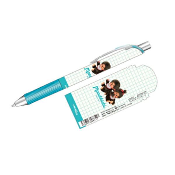 ツジ4729-975 【送料無料】【モンチッチ】エナージェルボールペン【0.5mm】【ミントチェック】【筆記用具】【文房具】【学校】【勉強】【雑貨】【グッズ】【かわいい】【送料無料】【モンチッチ】エナージェルボールペン【0.5mm】【ミント...