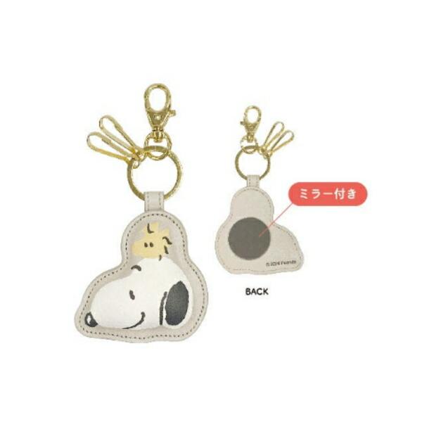 カミ221105  【スヌーピー】【SNOOPY】ミラー付きぷっくりキーリング【funny snoopy】【ピーナッツ】【ウッドストック】【すぬーぴー】【キーホルダー】【キーリング】 【チャーム】【鍵】【鏡】【かがみ】【雑貨】【グッズ】【か...