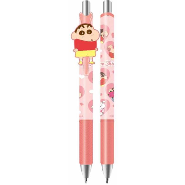 アイK-3021A　【クレヨンしんちゃん】マスコット付き4色シャープペン【0.5mm】【照れしんちゃん】【しんのすけ】【テレビ】【アニメ】【漫画】【映画】【シャープペンシル】【シャーペン】【筆記用具】【文房具】【学校】【勉強】【雑貨】【グッ...