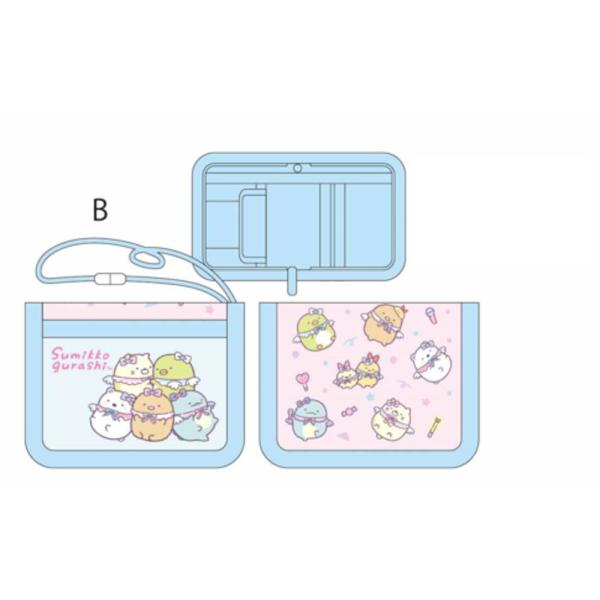 アイK-3055B　【送料無料】【すみっコぐらし】ウォレット【ブルー】【青】【すみっこぐらし】【サンエックス】【ゆるキャラ】【さいふ】【サイフ】【財布】【折りたたみ】【紐付き】【首掛け】【子供】【キッズ】【雑貨】【グッズ】【かわいい】【送料...
