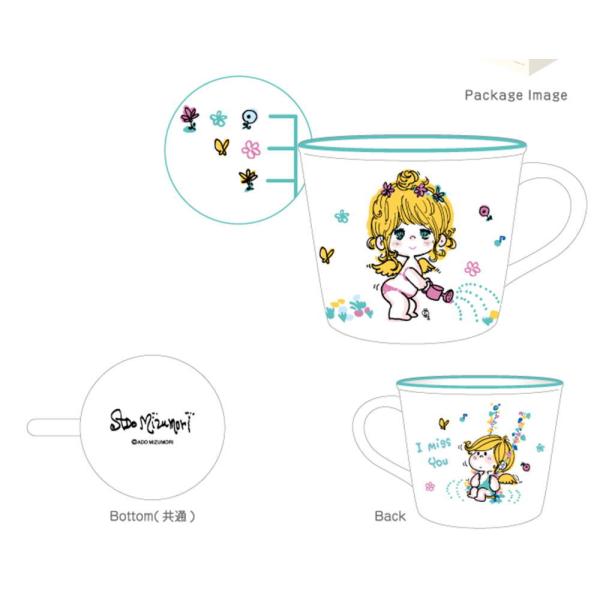 ティMA-5524708AN【ADO MIZUMORI】【水森亜土】カラーラインマグ【エンジェル】【あどちゃん】【あど】【イラスト】【画家】【カップ】【コップ】【食事】【食器】【キッチン】【雑貨】【グッズ】【かわいい】【ADO MIZUMO...