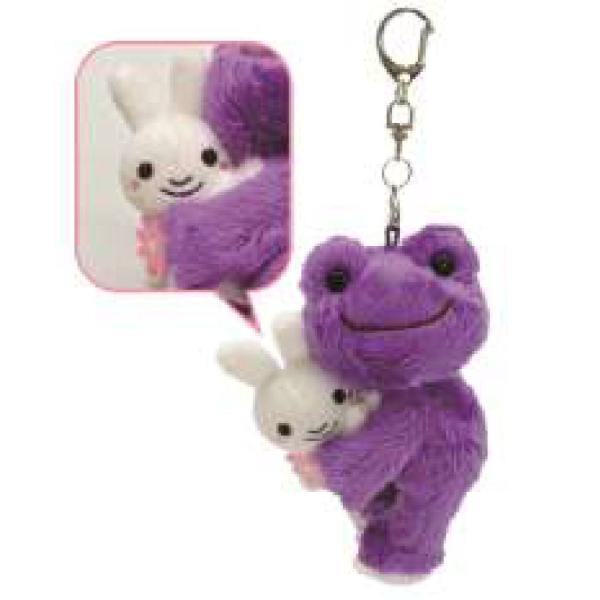 ナカ210180-25 【かえるのピクルス】【pickles the frog】【withシリーズ】マスコットキーホルダー【ラパン】【すみれ】【キーホルダー】【キーリング】【チャーム】【鍵】【ぬいぐるみ】【人形】【ドール】【雑貨】【グッズ】...