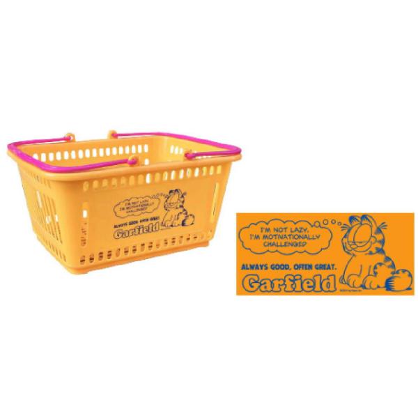 【発売日：2026年05月31日】ショ157975 【アメリカン雑貨】【ガーフィールド】【GARFIELD】ハンディバスケット【オレンジ】【GF-00027】【アメリカ】【USA】【アメキャラ】【ケース】【かご】【おもちゃ入れ】【収納】【イ...