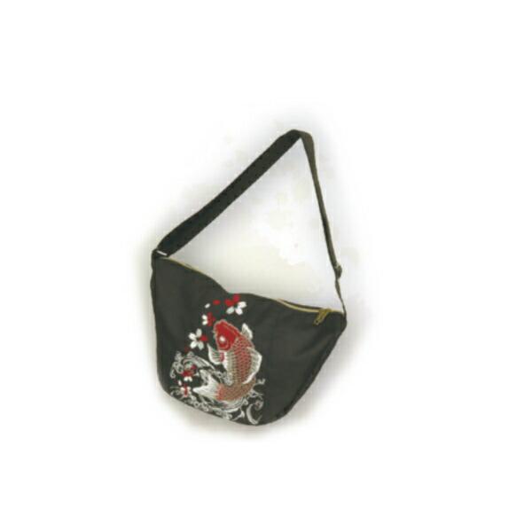 オオB48-SMB02  【送料無料】【Ripple】【リップル】刺繍メッセンジャーバッグ【錦鯉】【和柄】【カバン】【かばん】【鞄】【ポシェット】【ポーチ】【ケース】【小物入れ】【収納】【お出かけ】【アウトドア】【雑貨】【グッズ】【かわいい...