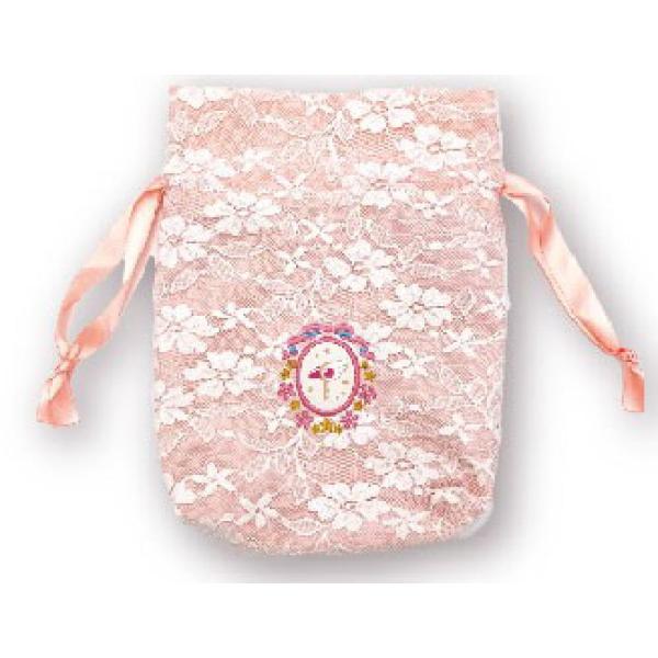 マリMCSA-038 【送料無料】【カードキャプターさくら】巾着【ピンク】【レース×刺繍】【アニメ】【ポーチ】【ケース】【小物入れ】【袋】【きんちゃく】【収納】【子供】【キッズ】【雑貨】【グッズ】【かわいい】【送料無料】【カードキャプターさ...