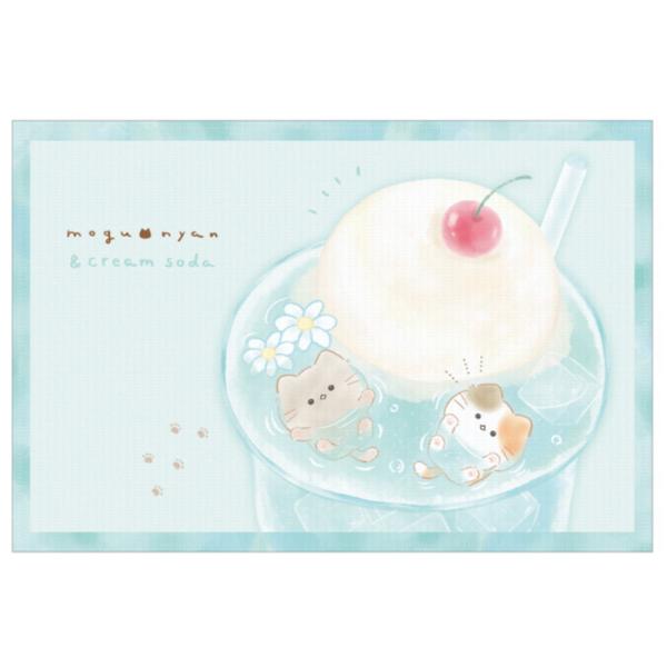 カミ225538 【送料無料】【オリジナル】レジャーシート【クリームソーダ】【もぐにゃん】【ねこ】【動物】【アニマル】【敷物】【シート】【マット】【遠足】【アウトドア】【子供】【キッズ】【雑貨】【グッズ】【かわいい】【送料無料】【オリジナル...