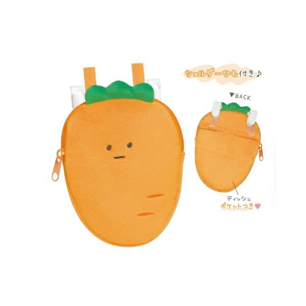 カミ226573 【送料無料】【オリジナル】ダイカットどこでもポッケ【にんじん】【ジューシーなにんじんとなかまたち】【バッグ】【鞄】【カバン】【ポーチ】【ケース】【ポシェット】【小物入れ】【子供】【キッズ】【雑貨】【グッズ】【かわいい】【送...