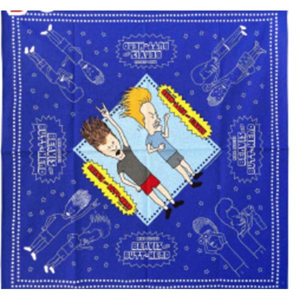 ショ162085 【送料無料】【アメリカン雑貨】【BEAVIS AND BUTT-HEAD】【ビーバスバッドヘッド】バンダナ【BABH-00008-1】【アメキャラ】【アメリカ】【USA】【ハンカチ】【クロス】【ランチクロス】【ハンカチーフ...