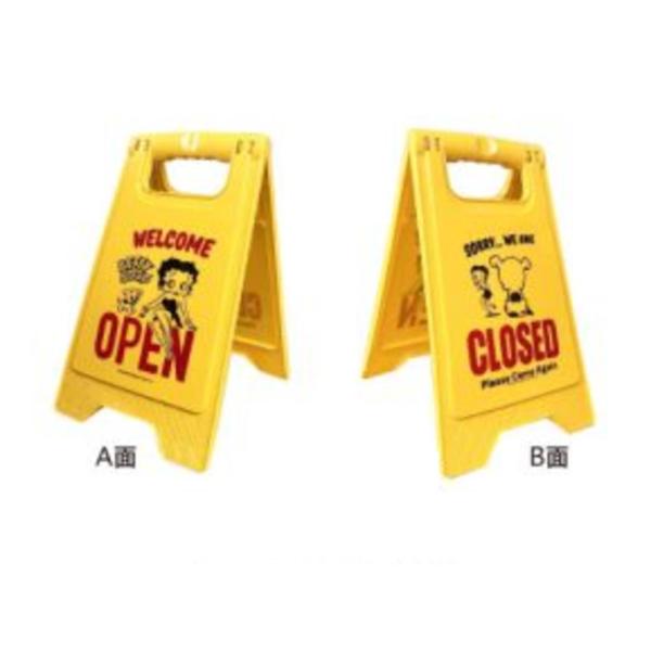 ショ160357 【アメリカン雑貨】【BettyBoop】【ベティ・ブープ】フロアサイン【BT-OPEN CLOSED】【USA】【アメキャラ】【店】【bar】【開店】【閉店】【サイン】【看板】【ボード】【雑貨】【グッズ】【かわいい】【アメ...