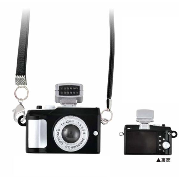 クラ134128【送料無料】　オリジナル　フラッシュカメラキーホルダーブラック　黒　キーリング　チャーム　マスコット　人形　ドール　ぬいぐるみ　小物　飾り　コスチューム　雑貨　グッズ　かわいい【送料無料】　オリジナル　フラッシュカメラキーホ...