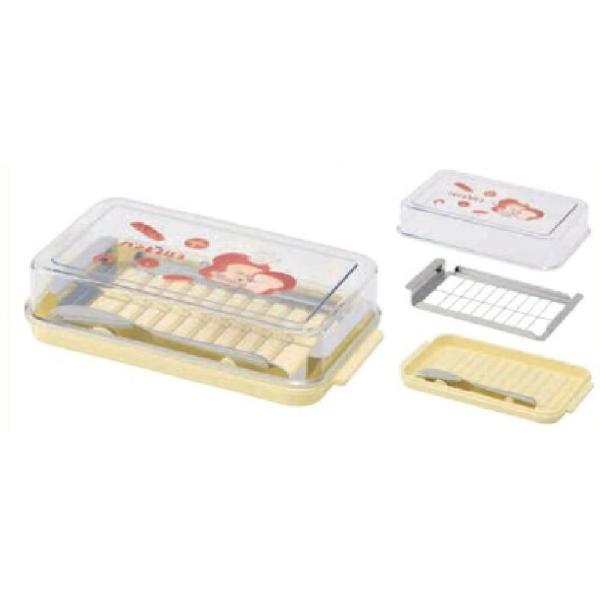 ■サイズ・仕様■◆サイズ：ケース/約190×107×48mm◆素材：フタ/AS樹脂本体/ポリプロピレンバターカッター・バターナイフ/ステンレス鋼◆セット内容：バターケース■当商品について■＊在庫状況により入荷待ち・欠品になる場合がございます...