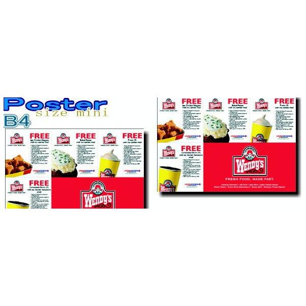 【メール便等送料無料/代引・後払決済不可】【ポイント消化】■説明■ウェンディーズ【Wendy's】ポスター！アメリカ〜ンなポスターが勢揃い！お部屋をカスタムしちゃいましょう♪アメリカンキャラクターが勢揃い！各企業のレトロなポスターも人気です...